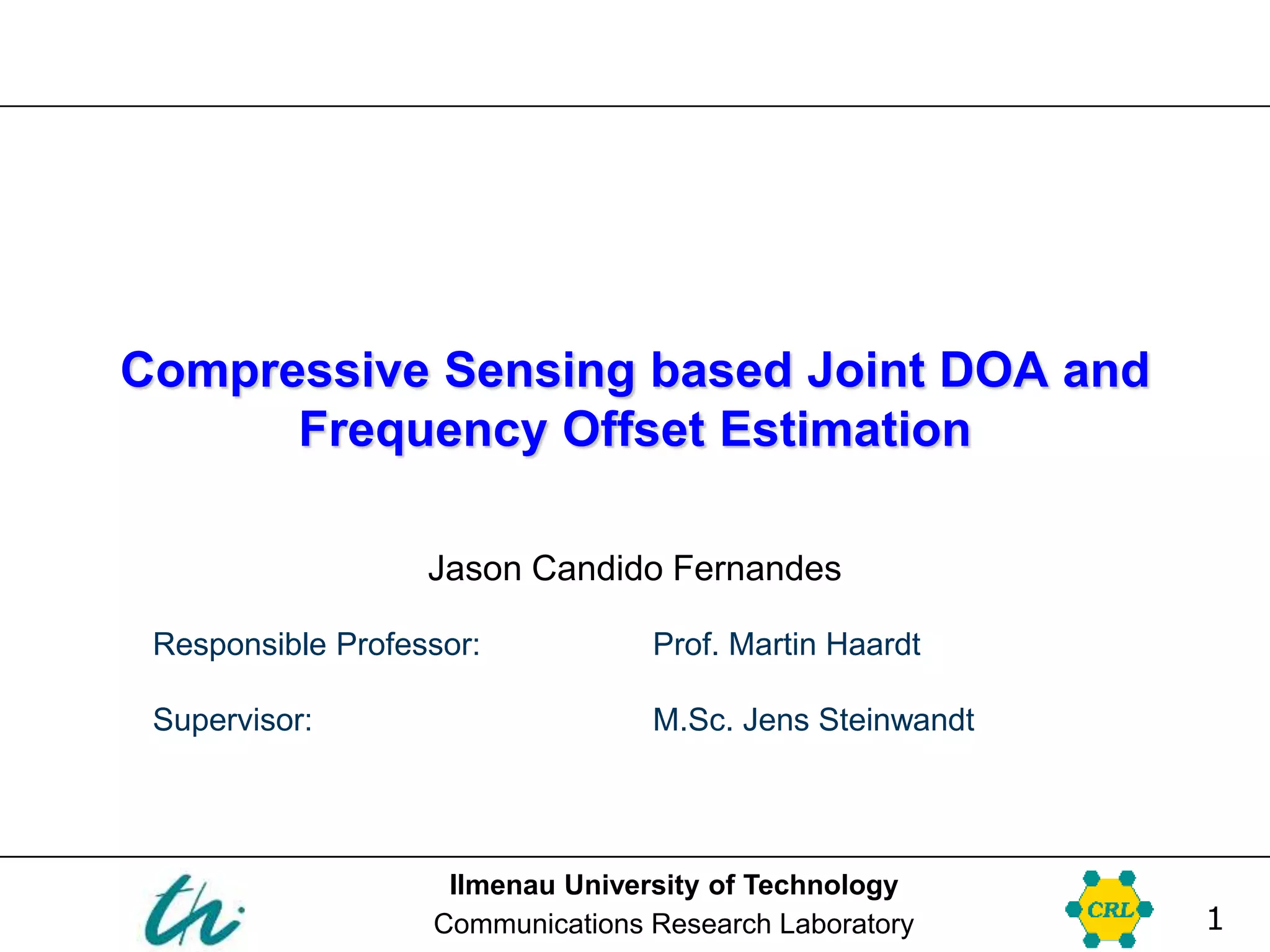 Joint Doa And Offset Frequency Estimator Ppt