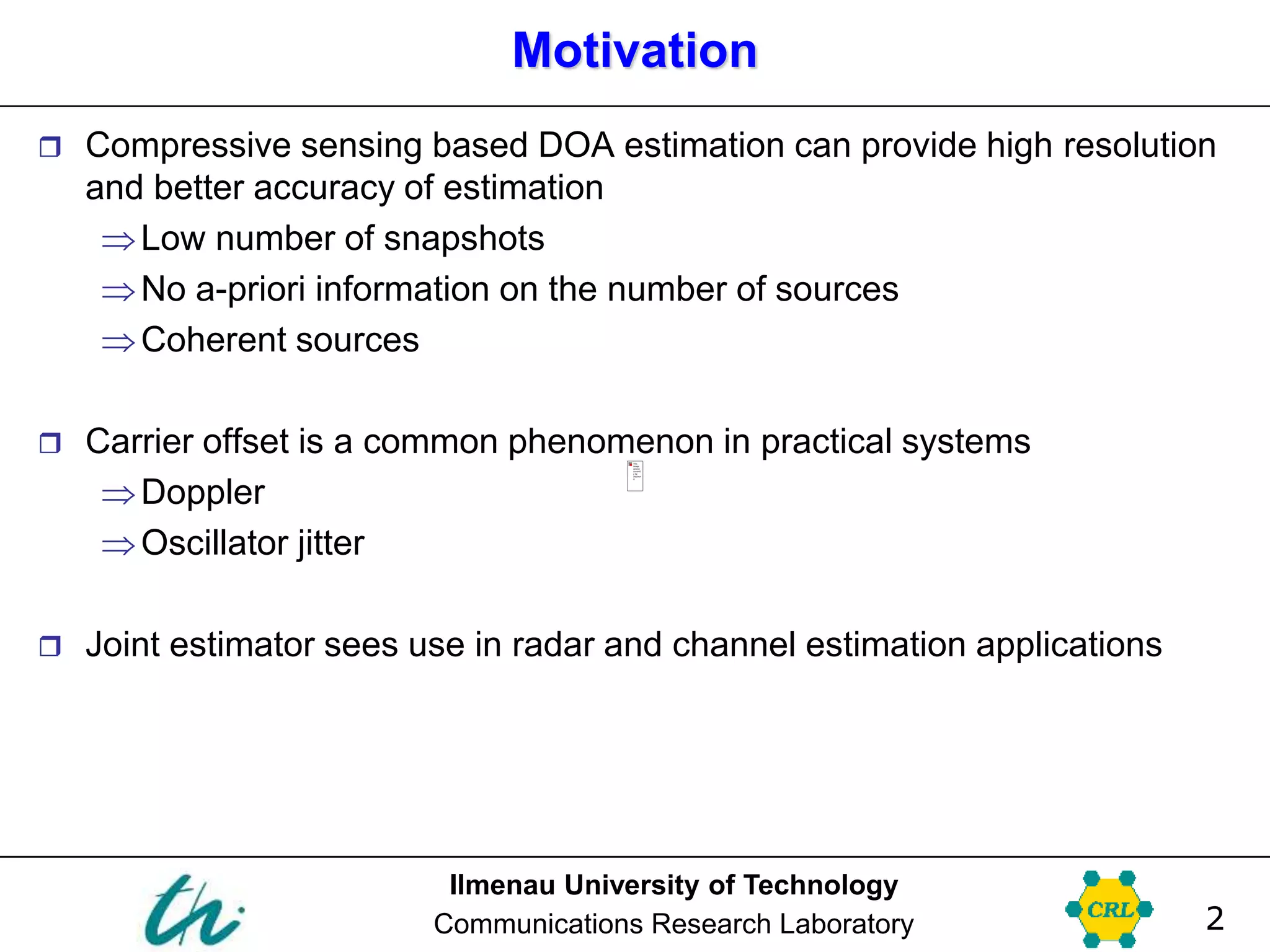 Joint Doa And Offset Frequency Estimator Ppt