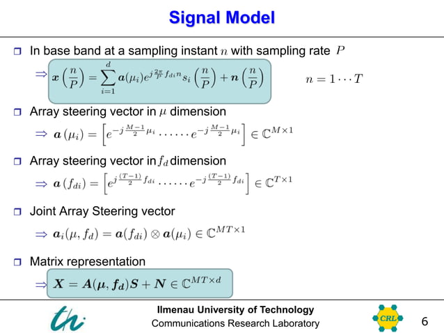 Joint DoA and Offset Frequency estimator | PPT