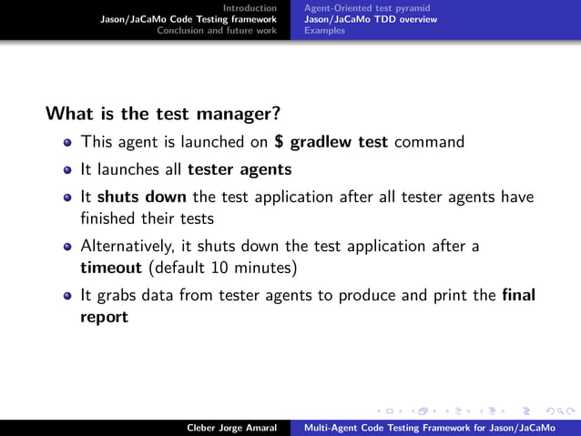 Jason code testing framework | PPT
