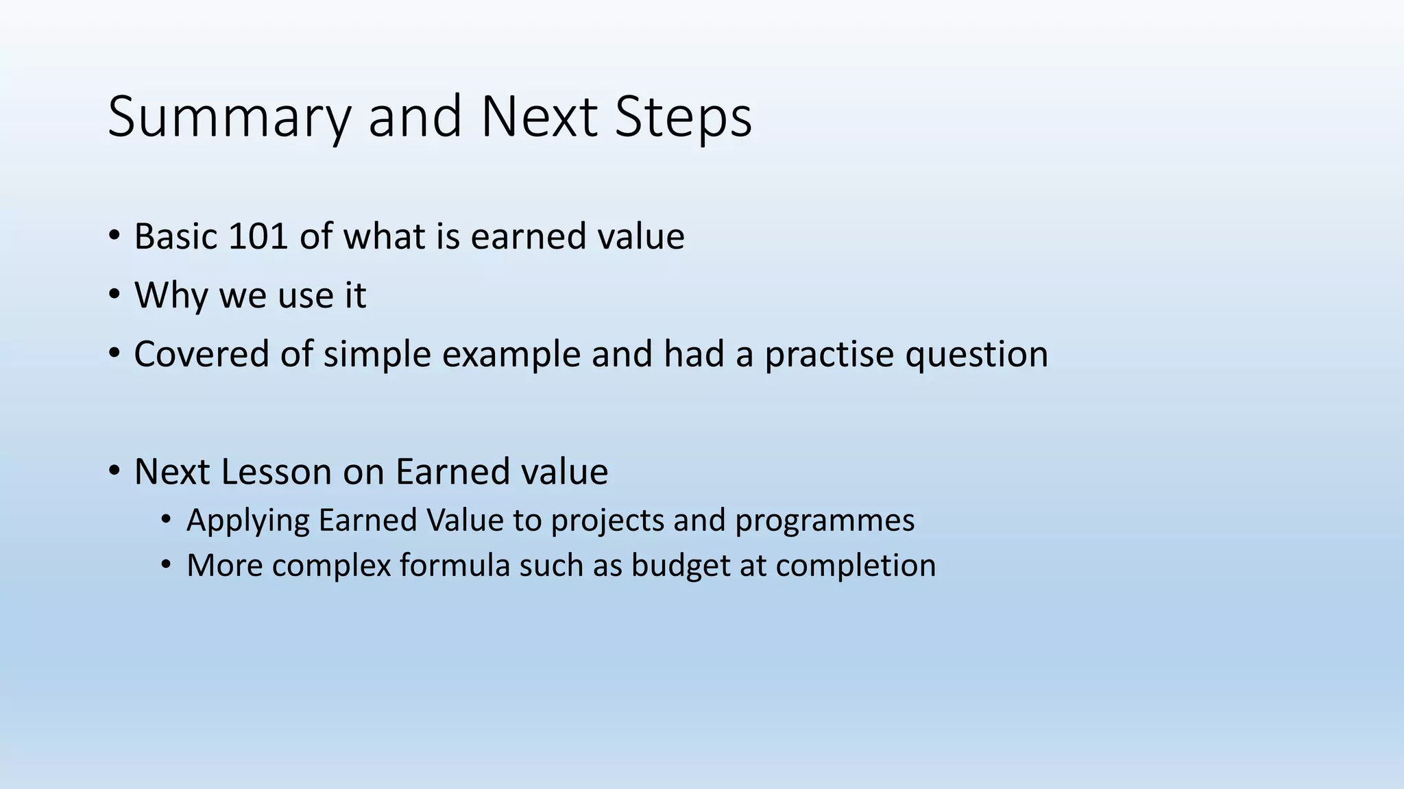 Jason douglas earned value 1 0 | PPTX