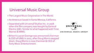 Universal Music Group and XL Recordings- by Jason and Elma at LSC | PPTX