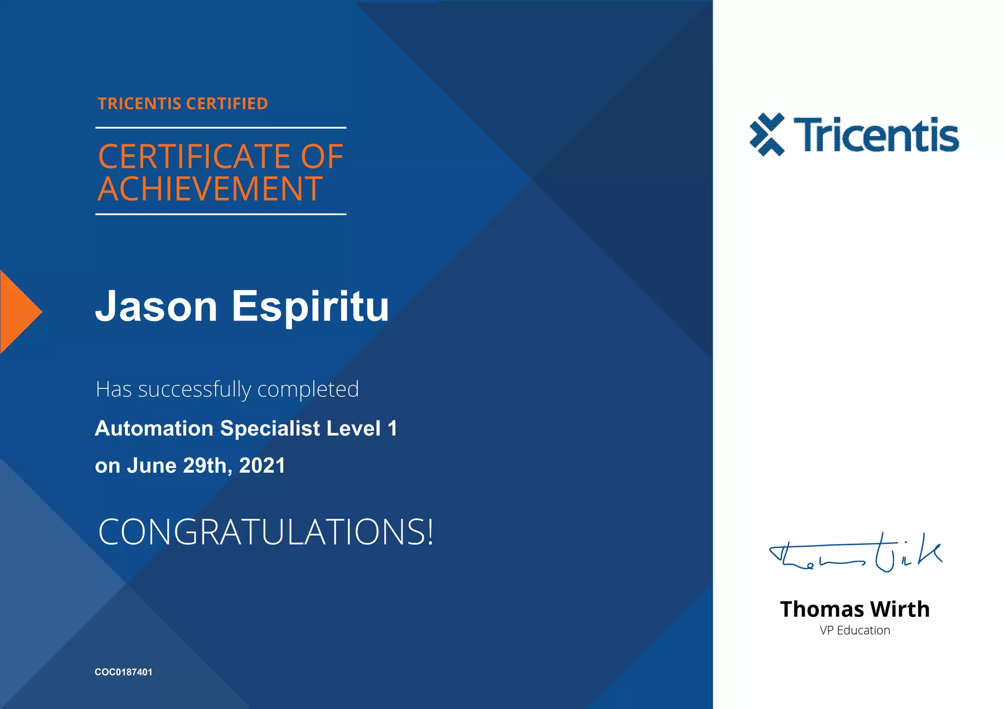 Tricentis Tosca Certificate | PDF