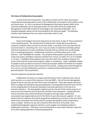 Collaborative Commerce - Trend Assessment Report | PDF