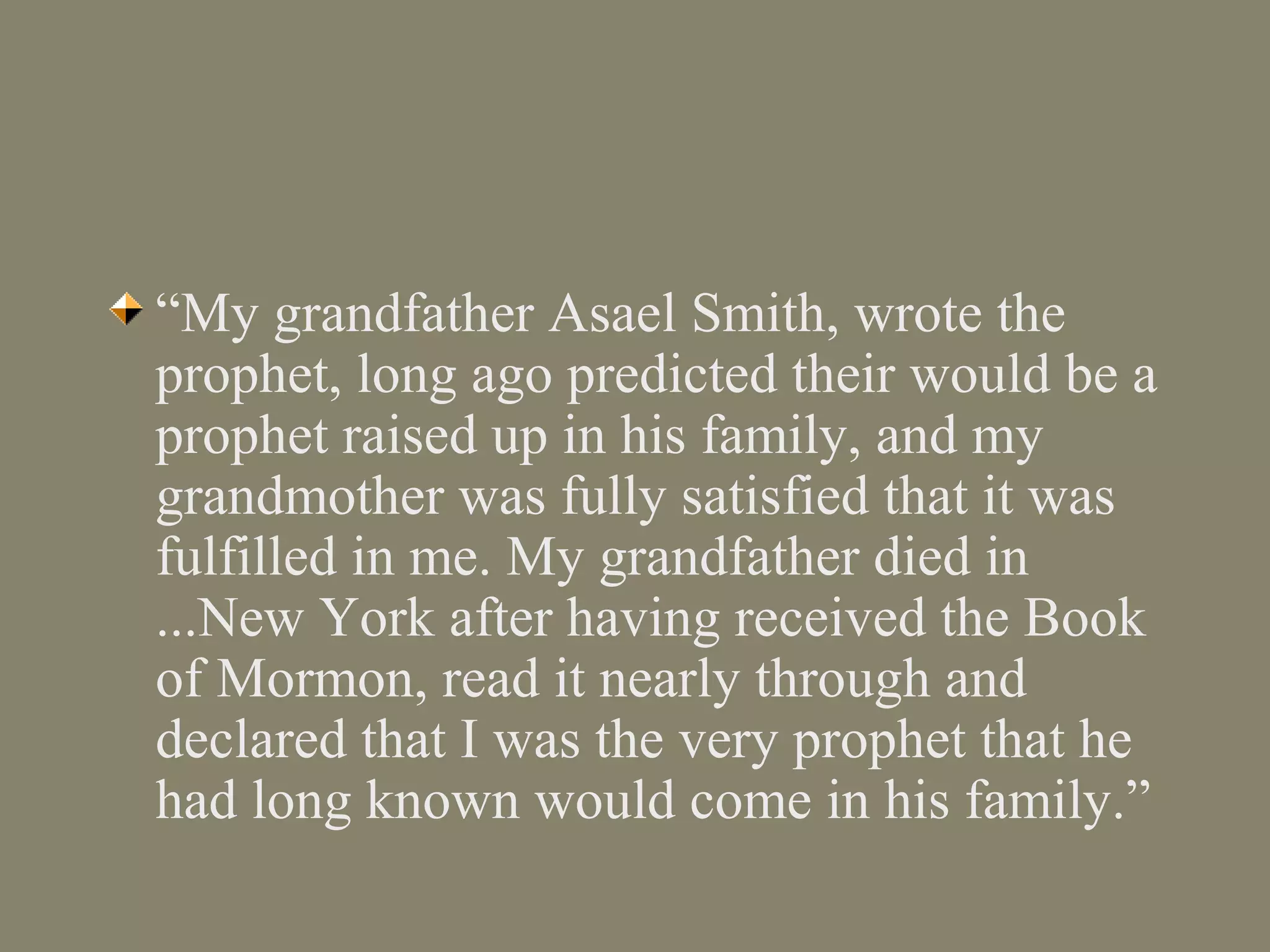 Joseph Smith's Ancestory | PPT