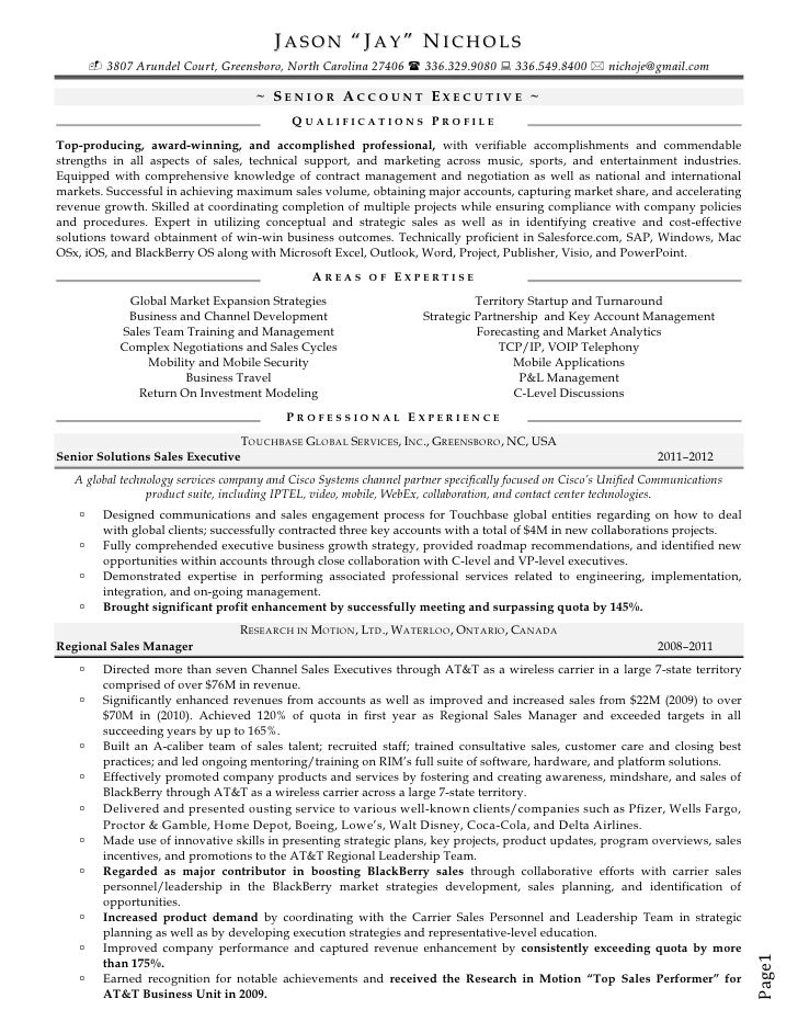 Jason Nichols Professional Resume