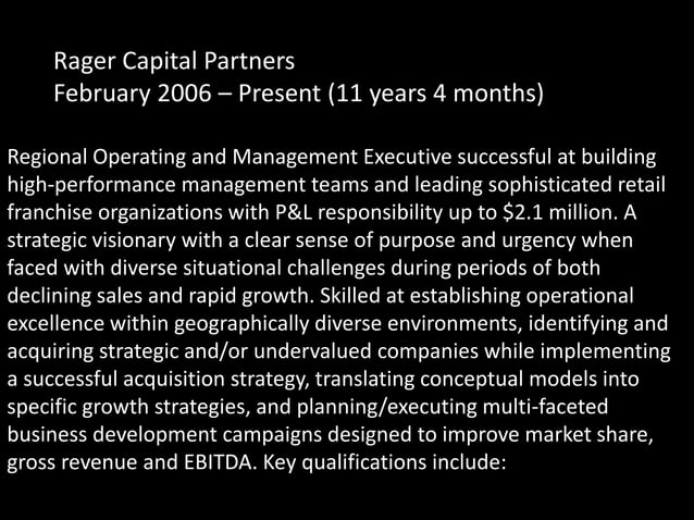 Jason Rager Franchise - | PPT | Free Download