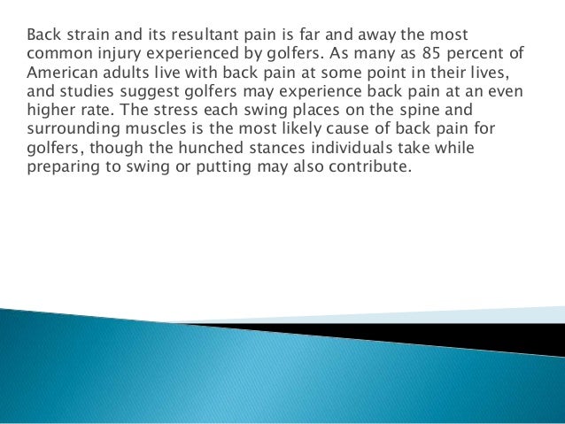 Three Common Golf Injuries | PPTX