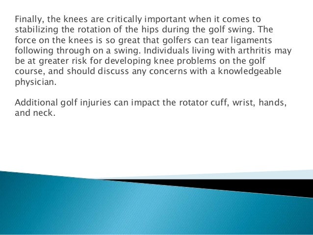 Three Common Golf Injuries | PPTX