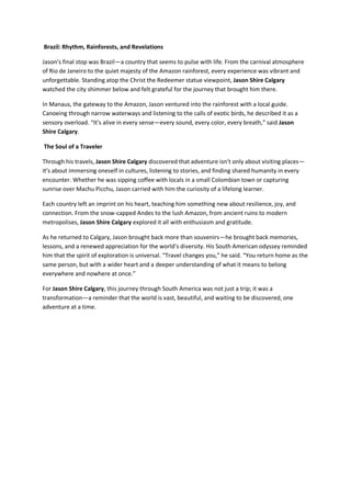 Jason Shire Calgary | Traveller | PDF