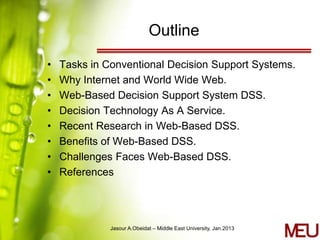 Web-based Decision Support System | PPTX
