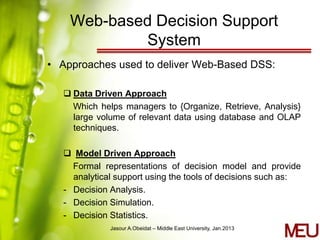Web-based Decision Support System | PPTX