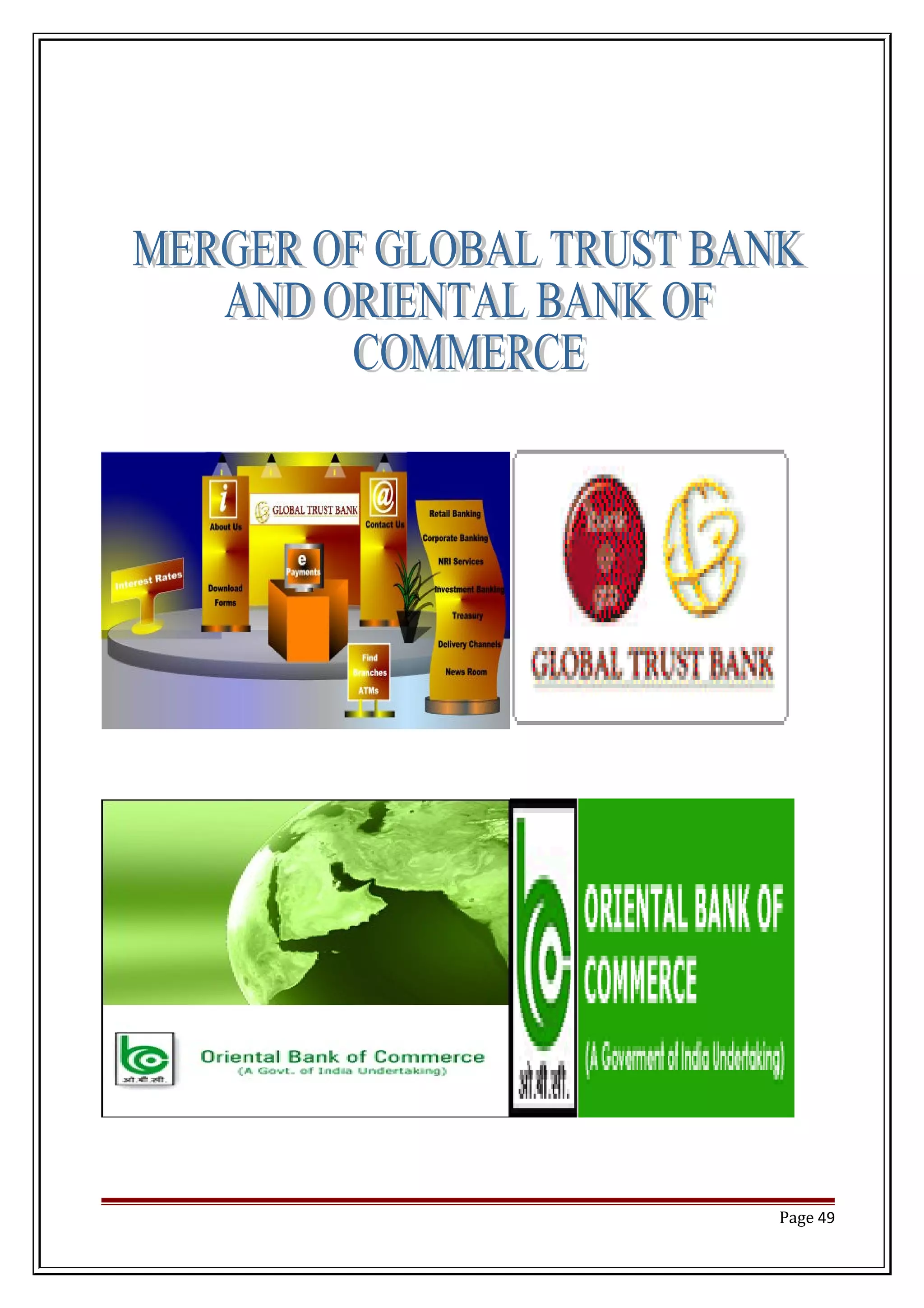 MERGER AND ACQUISITION OF BANKS | DOC