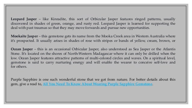 Jasper gemstone – a wonder of nature | PPT