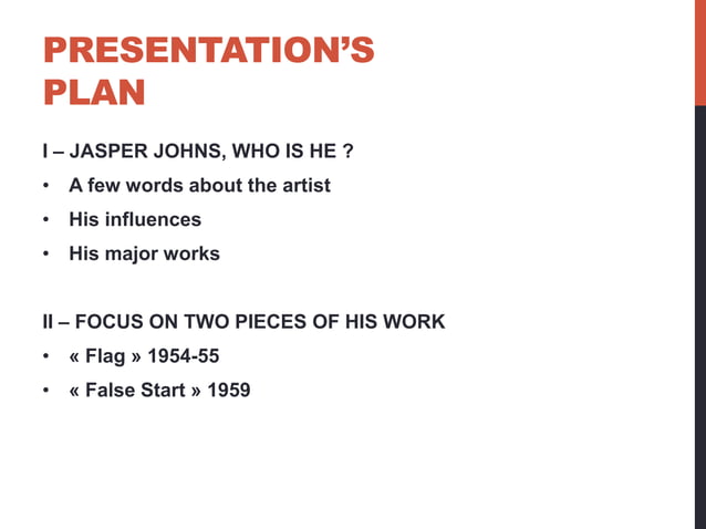 Contemporary Art : Jasper Johns | PPT