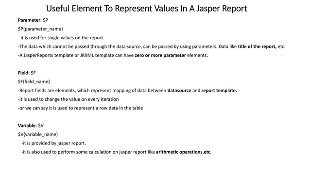 Jasper Reports.pptx | Desktop Publishing | Computer Software and ...