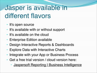 Jaspersoft Reporting v5 | PPT