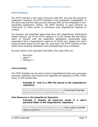 Jasper Soft%20 Ap Is | PDF