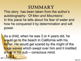 Chapter DEEP WATER CLASS 12 CBSE | PPT