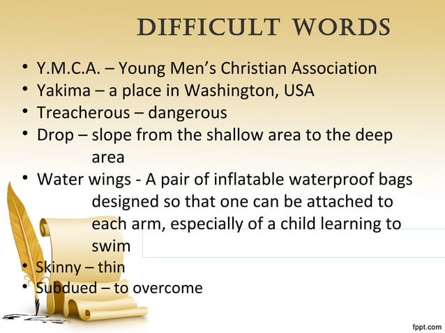 Chapter DEEP WATER CLASS 12 CBSE | PPT