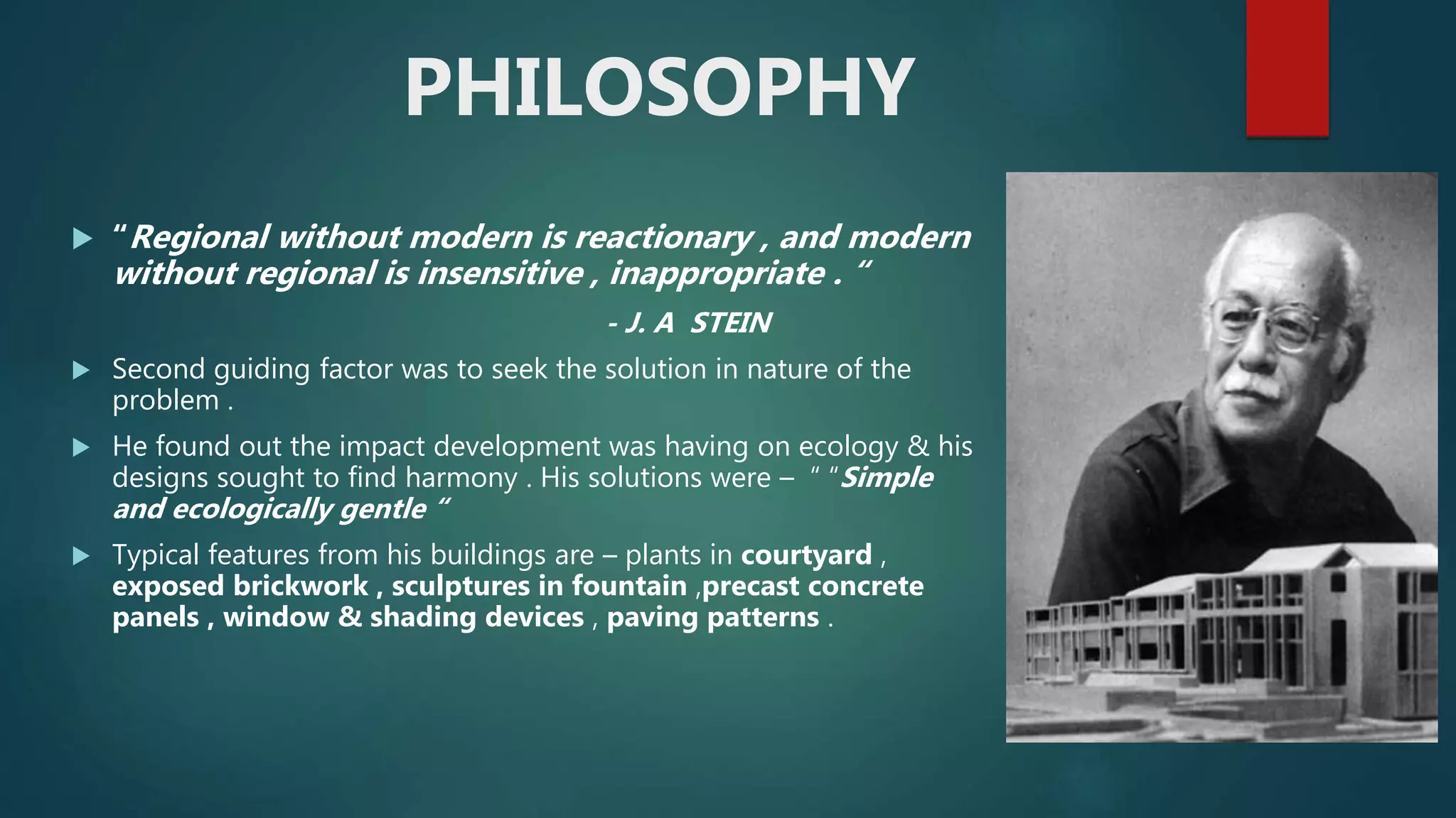 J.A STEIN DESIGN PHILOSOPHY | PPTX