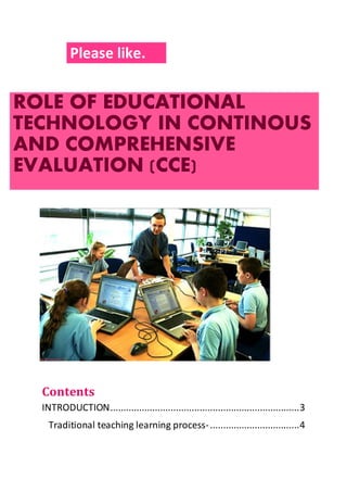 role of educational technology in CCE | DOCX