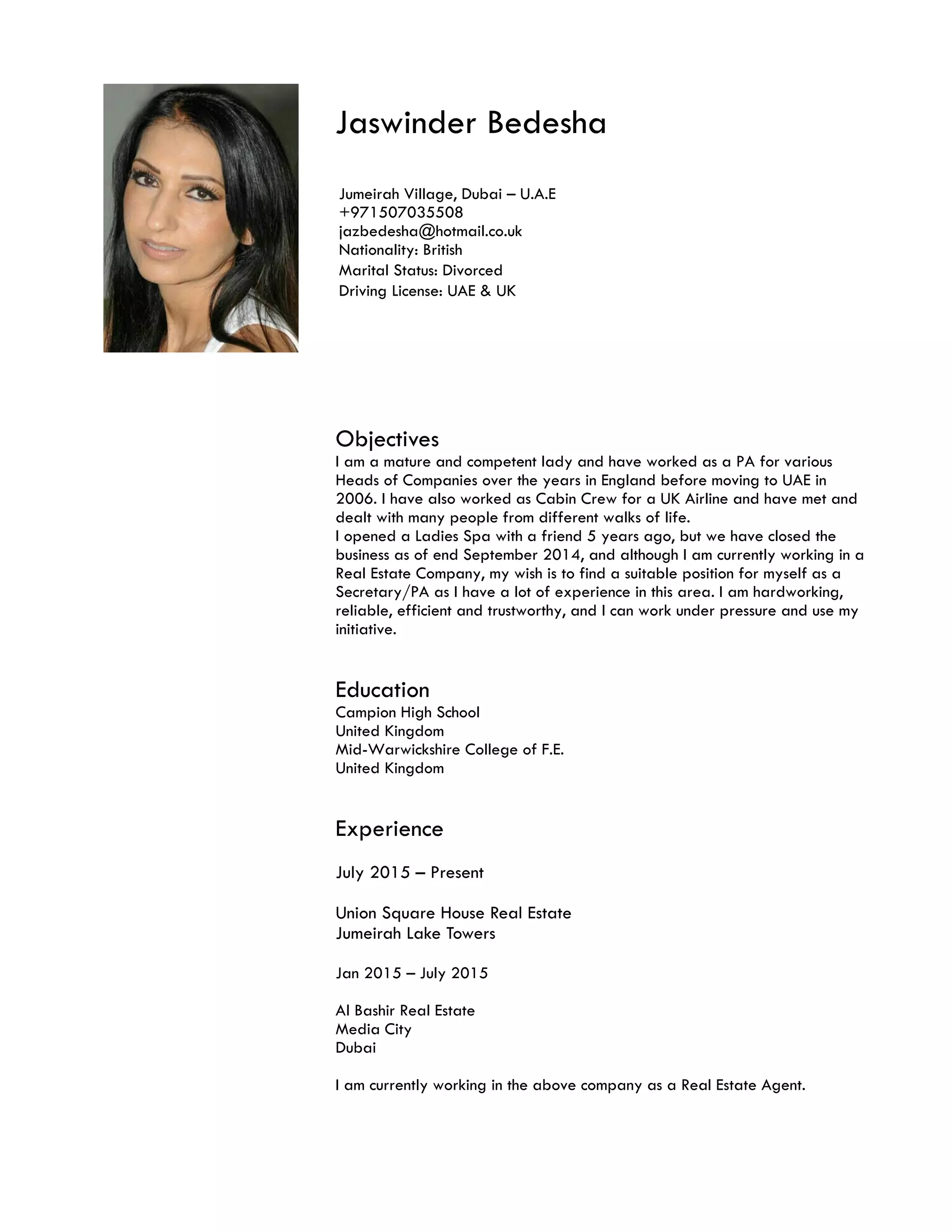 Jaswinder bedesha1 cv | PDF | Air Travel | Travel Type