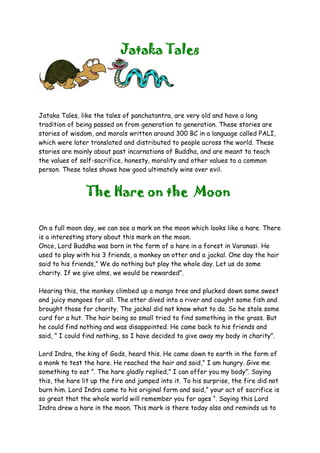 Jataka tales | PDF