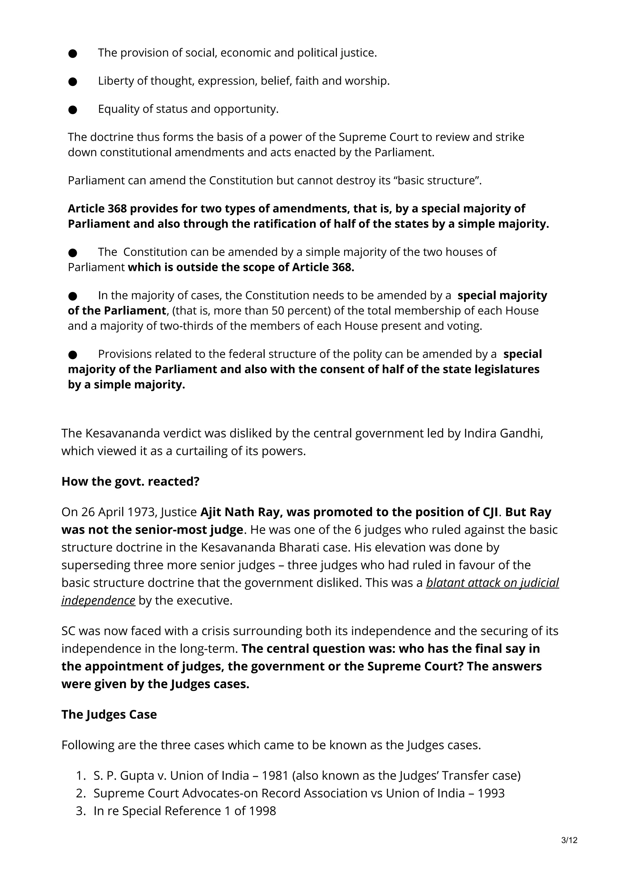 Collegium System of India | PDF