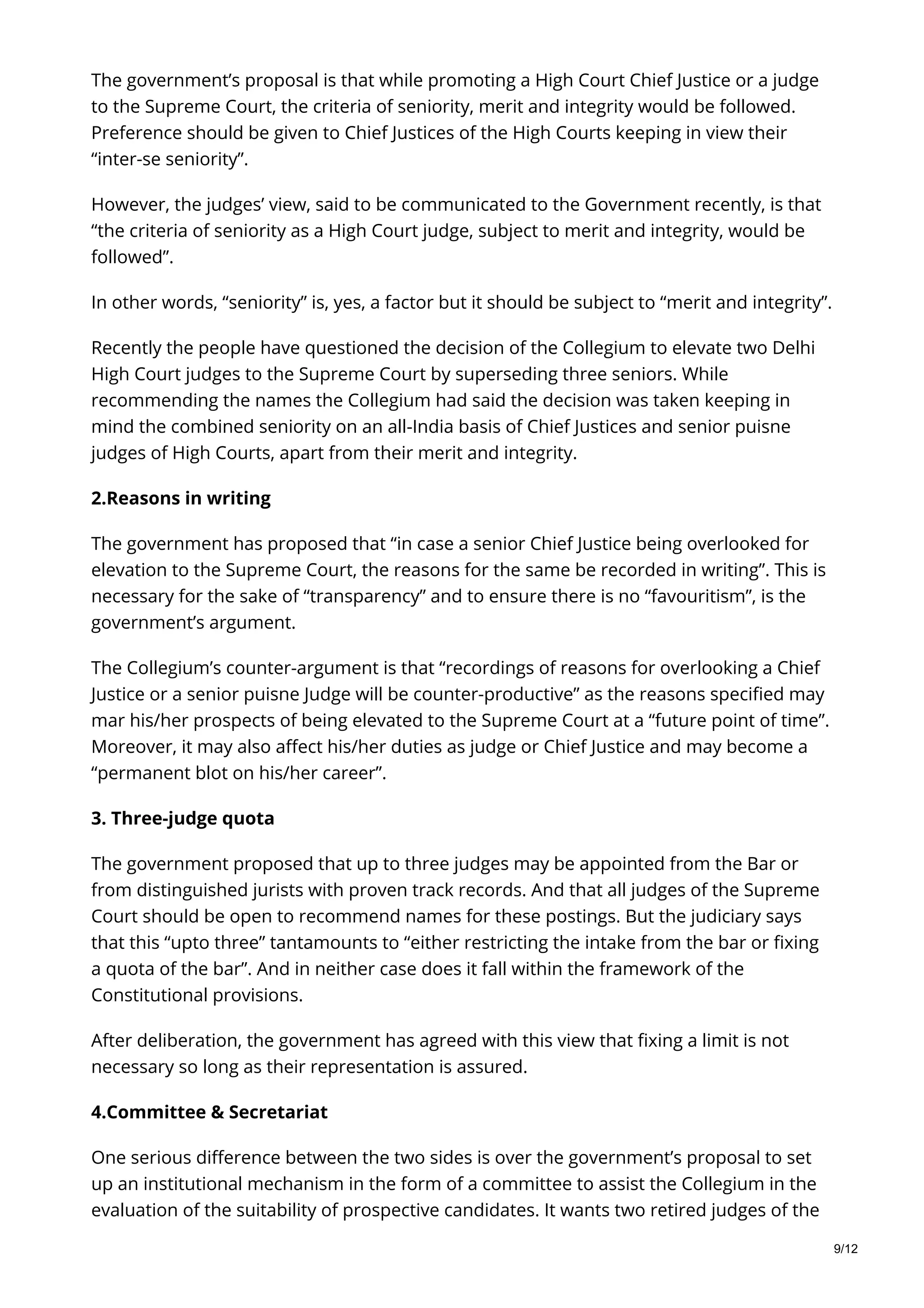 Collegium System of India | PDF