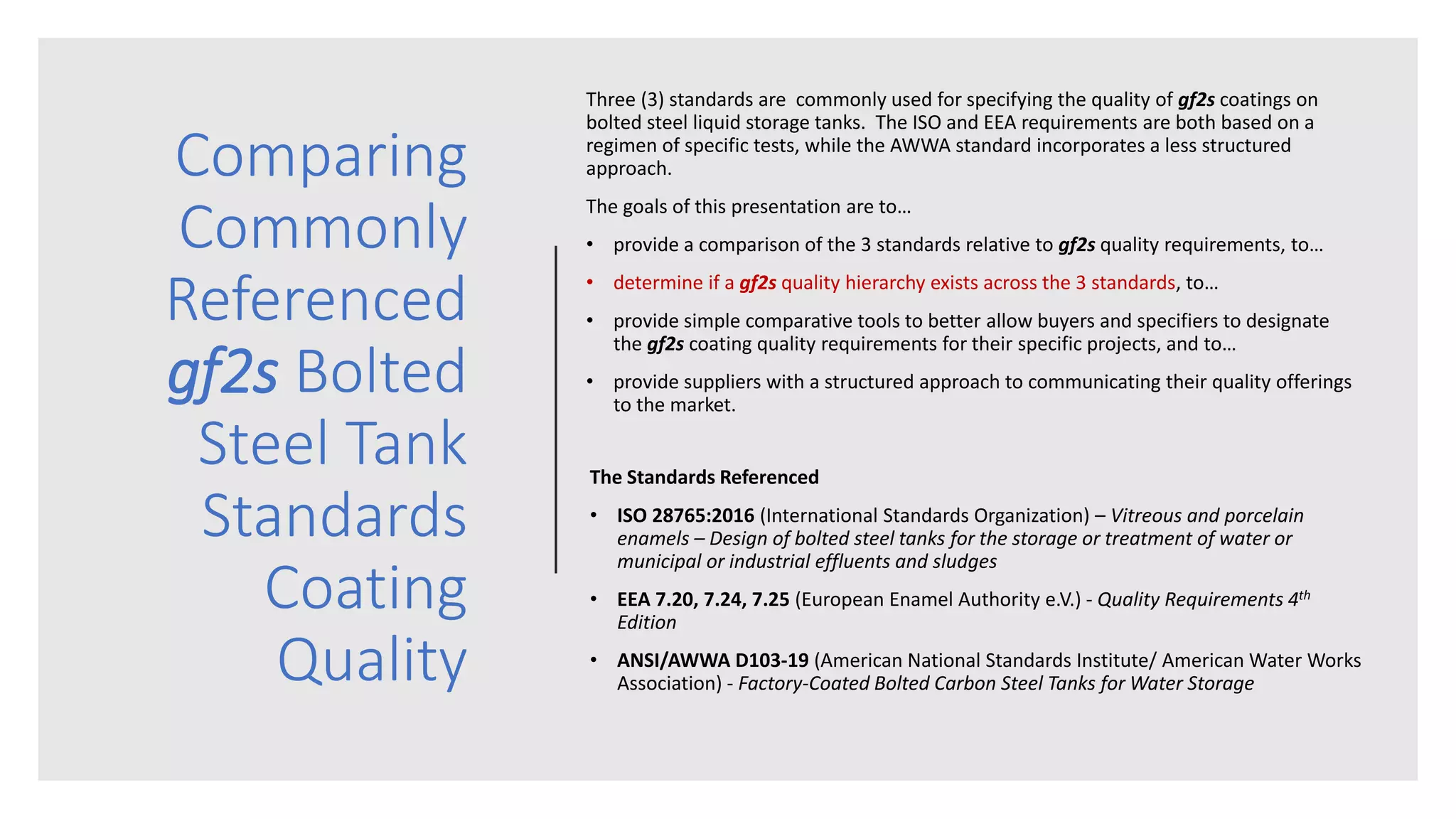 Glass Fused-to-Steel Bolted Tank Coating Quality | PPTX