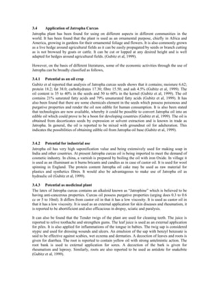 Jatropha Curcas and Its Potential Applications | PDF