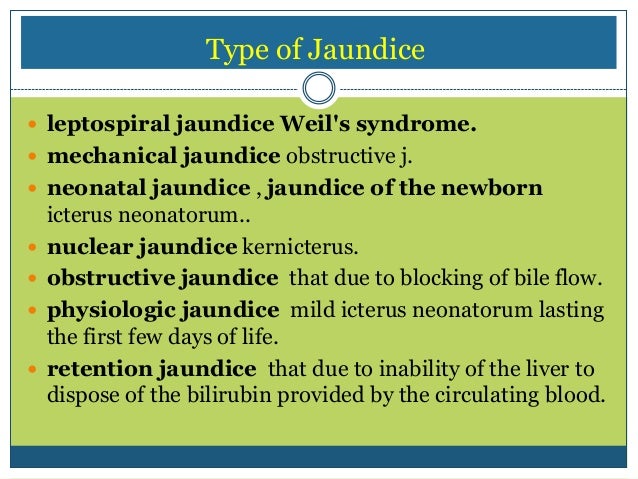 Types Of Jaundice