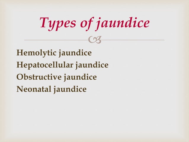 jaundice-(three types)- pre hepatic, hepatic , post hepatic | PDF ...