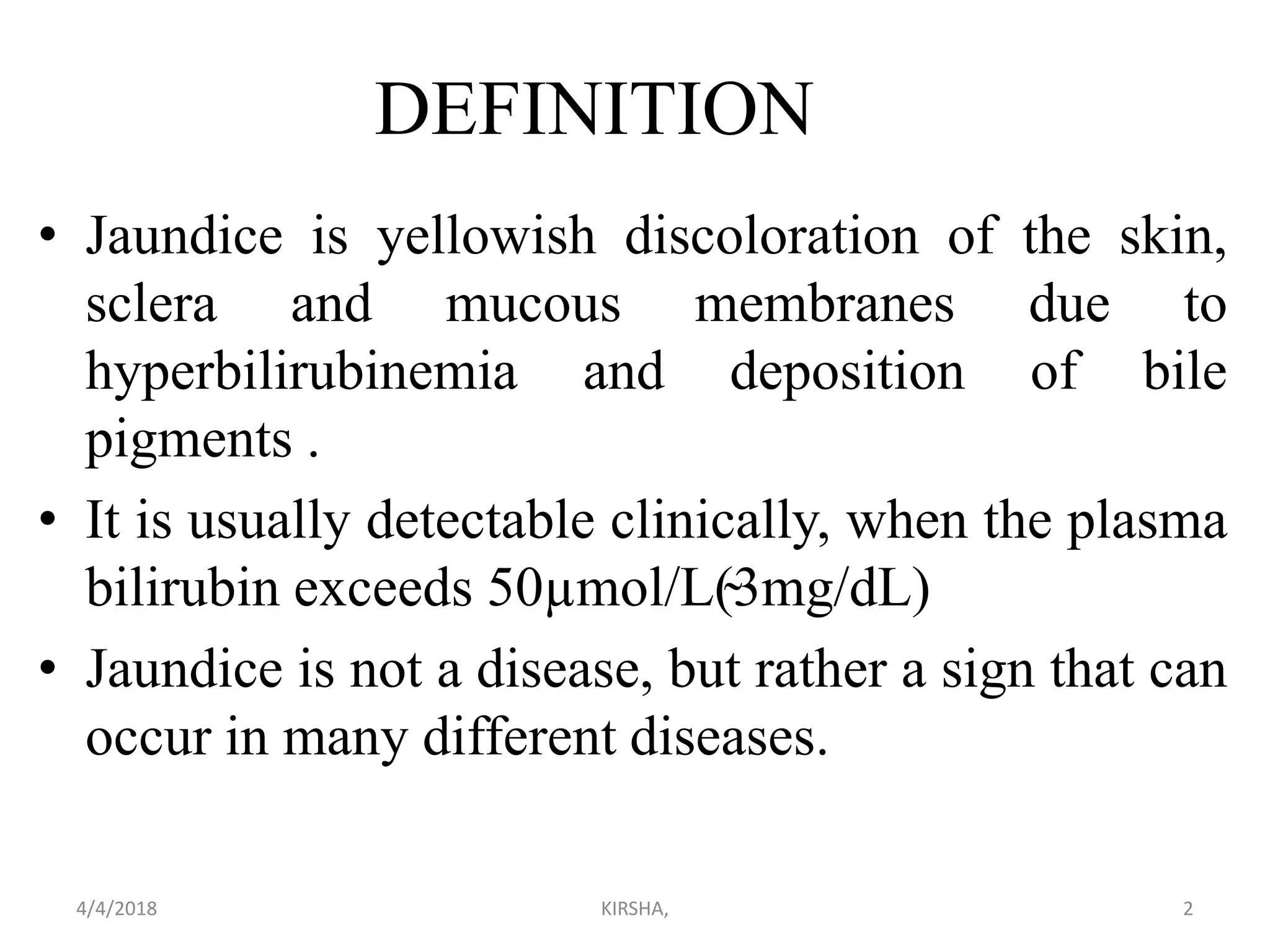Jaundice | PPTX