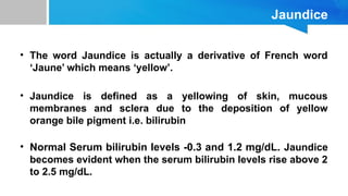 Jaundice _Pathophysiology and diagnosis an | PPTX