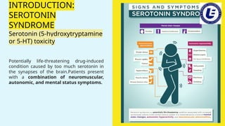 Serotonin syndrome etiology, pathophysiology, diagnosis, treatment | PPTX