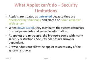 Applets_Basic Introduction | PPT