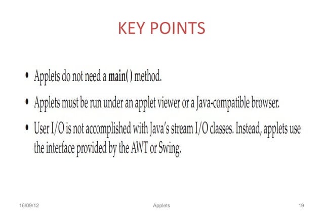 Applets_Basic Introduction | PPT