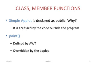 Applets_Basic Introduction | PPT