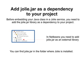 Embedding Java code in a Jolie Service | PPT