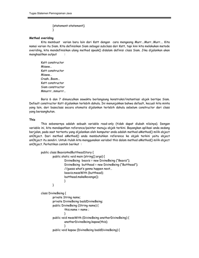 Struktur Pemrograman Java | PDF