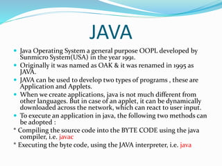 Java features | PPT