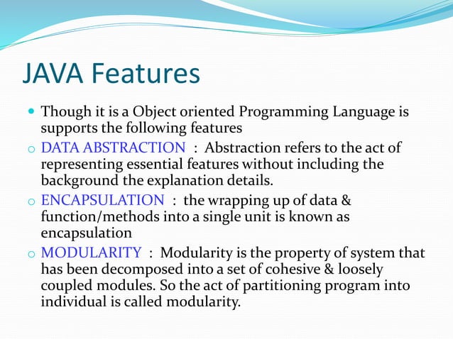 Java features