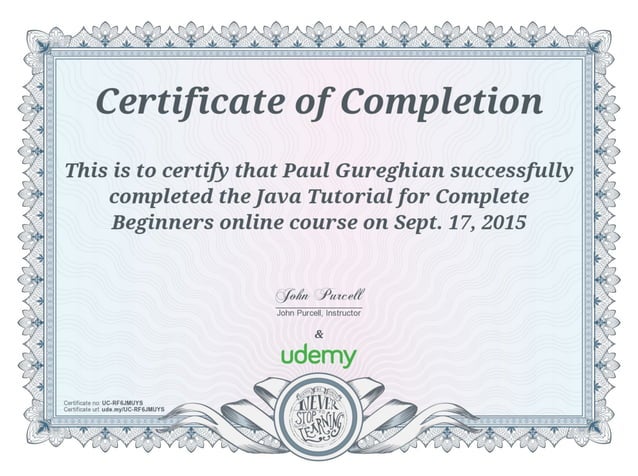Certification of Completion | PPT