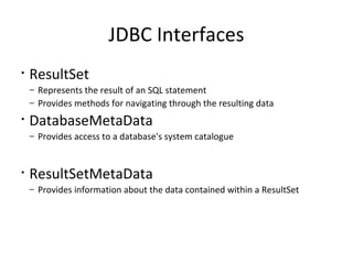 JDBC Connectivity Model | PPT