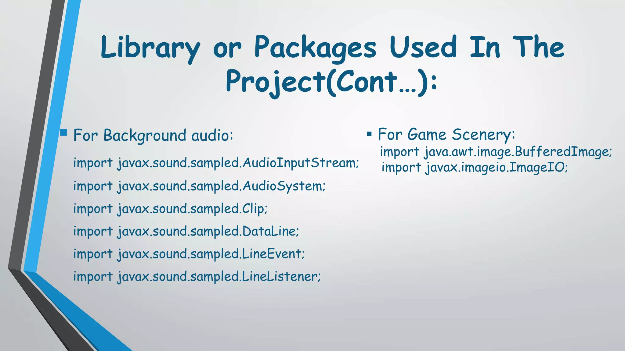 Game using Java | PPTX