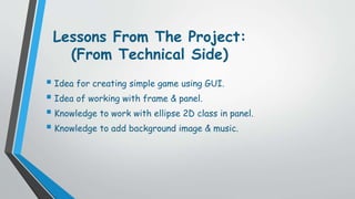 Game using Java | PPTX