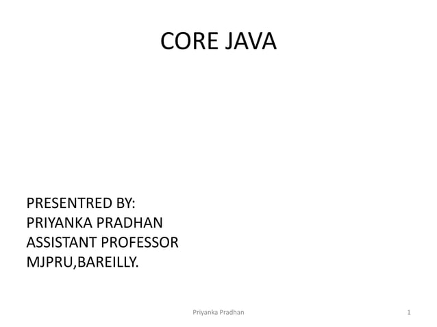 Core Java | PPT