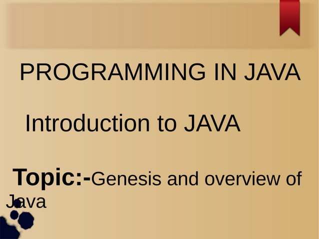Basic of Java | PPT